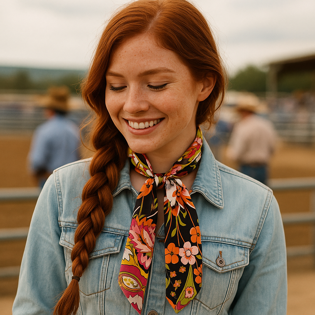 Yellow and Black Western Skinny Mini Wild Rag Scarf / Cowgirl Necktie ...