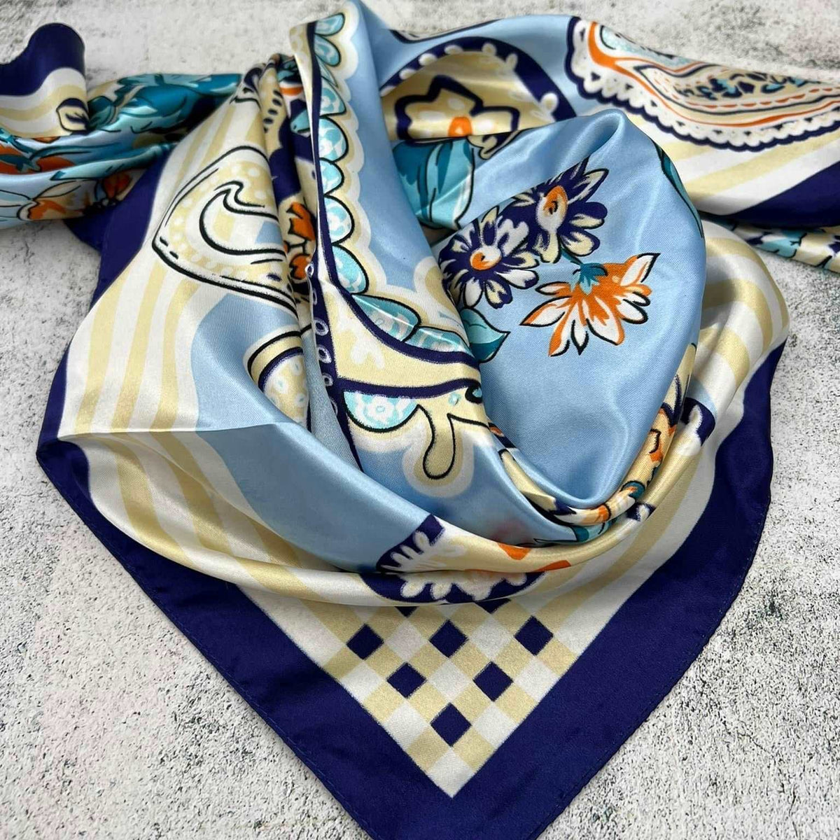 Light Blue Paisley Plaid Scarf – Copper & Lace Western Boutique